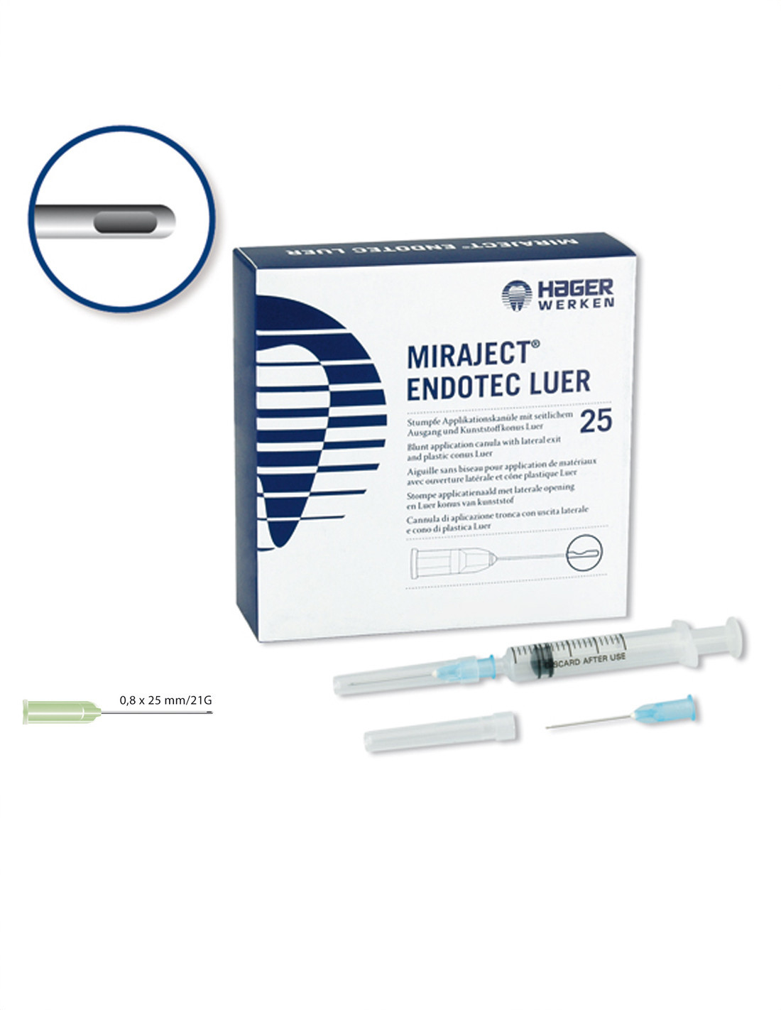 Miraject Endotec Luer 0,8 × 25 mm
