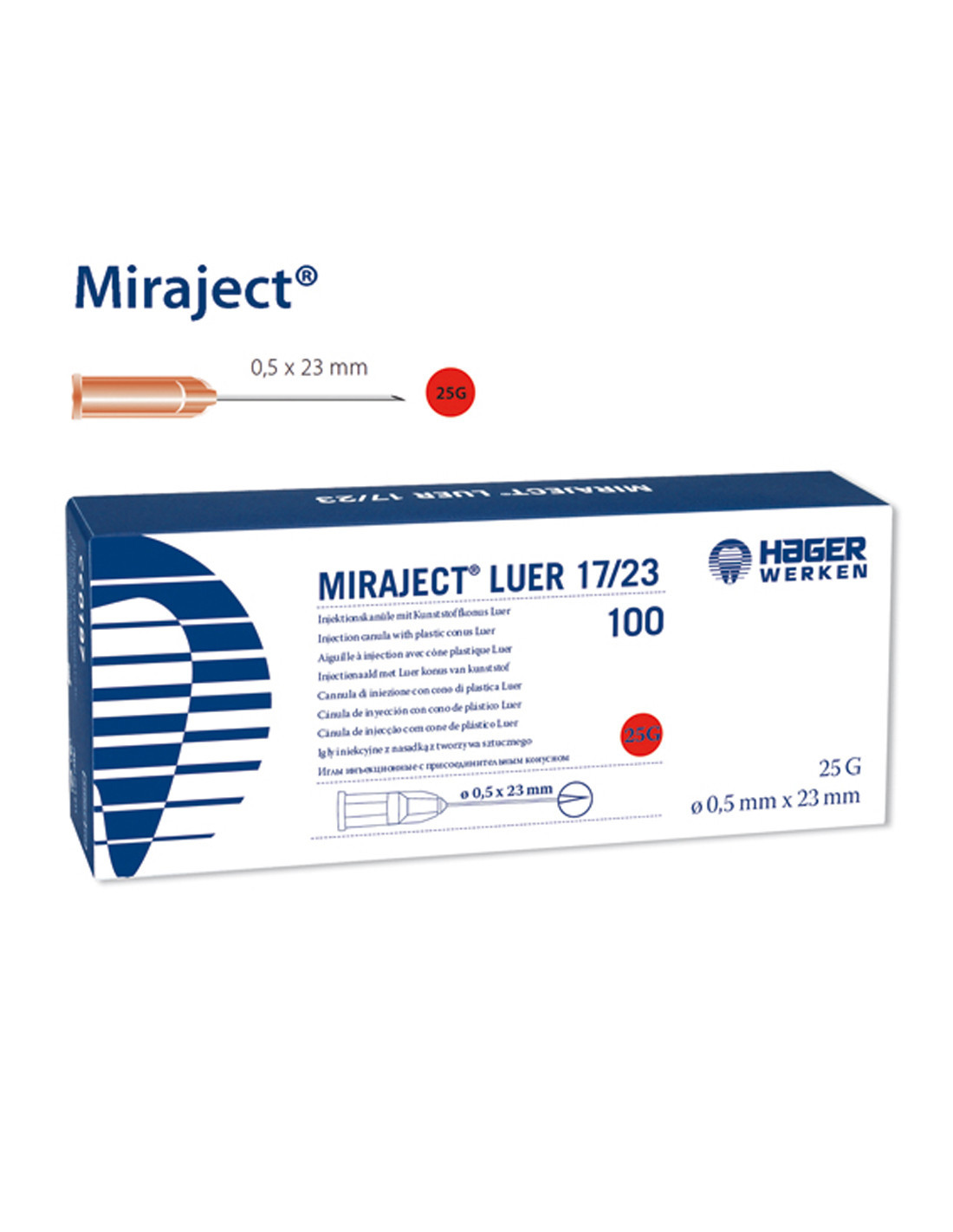 Miraject Luer Ø 0,5 mm x 23 mm