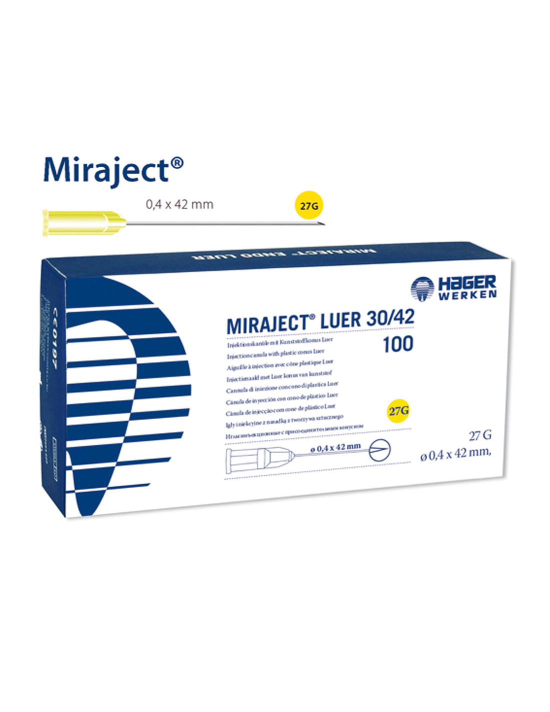Miraject Luer Ø 0,4 mm x 42 mm